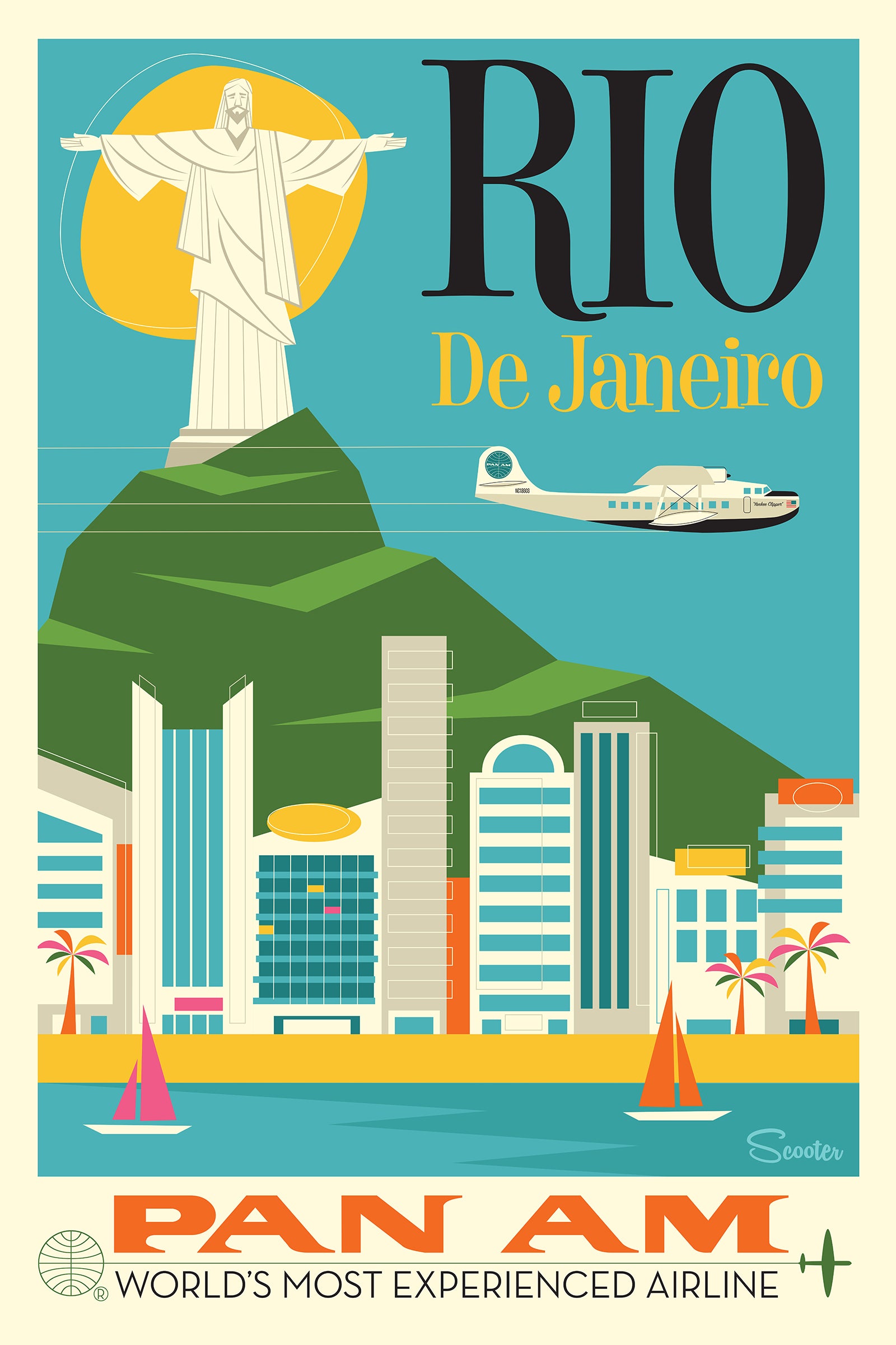 PAN AM Brazil Poster – Art of Scooter