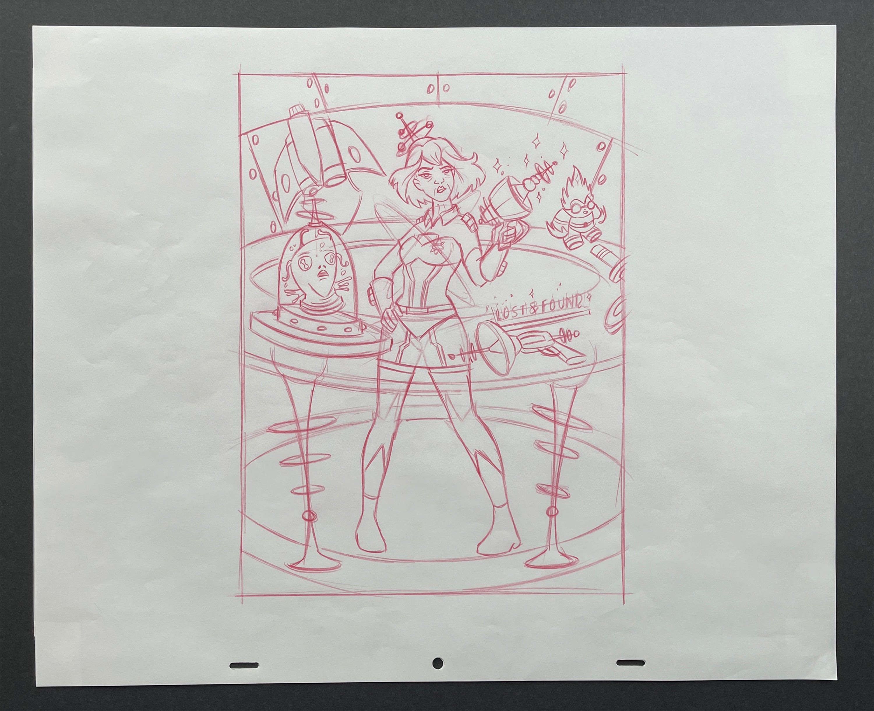 Dee Kay, Finder of the Lost Original Conceptual Sketch – Art of Scooter