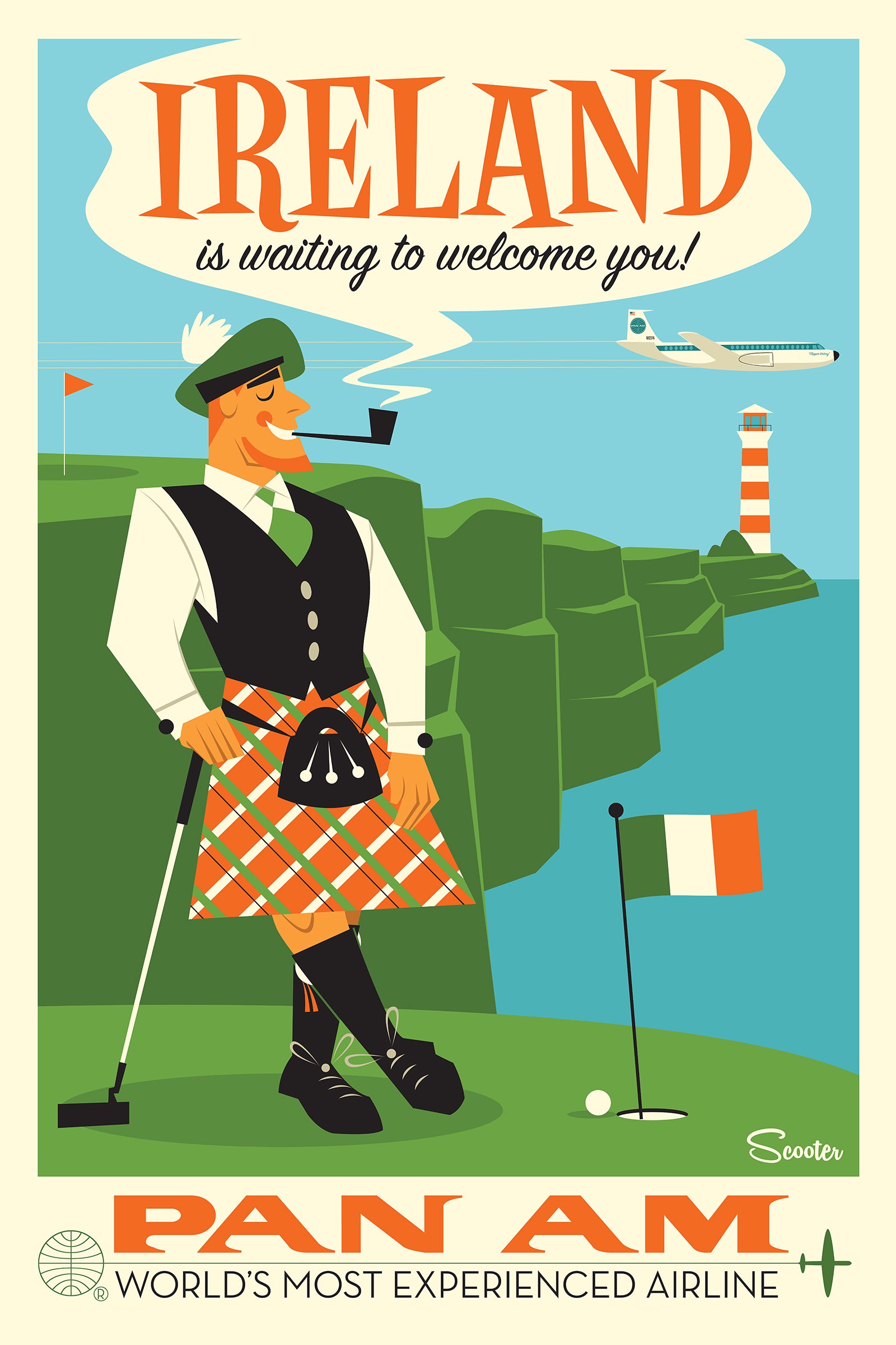 PAN AM Ireland Poster – Art of Scooter
