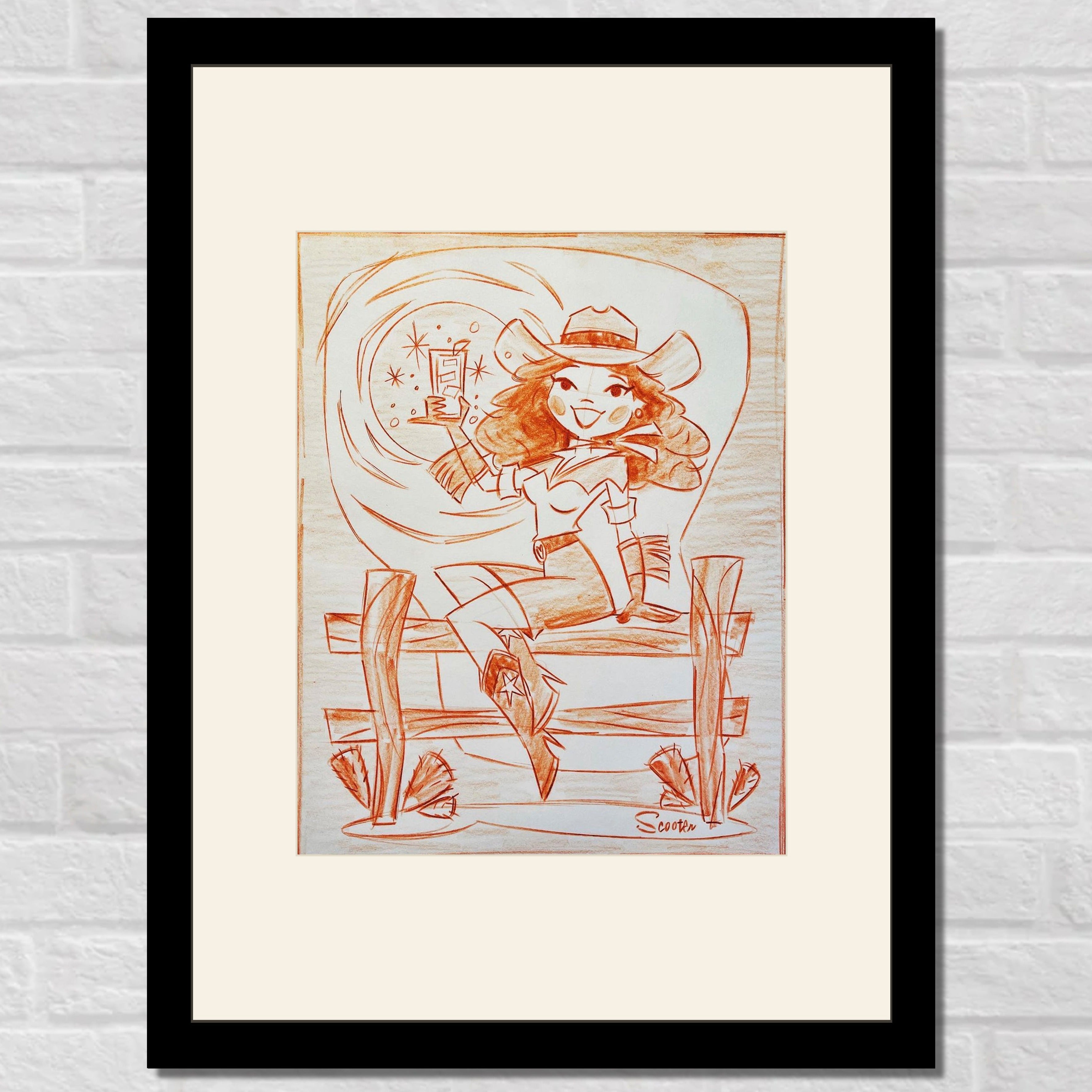 Rodeo Queen Original Conceptual Sketch – Art of Scooter