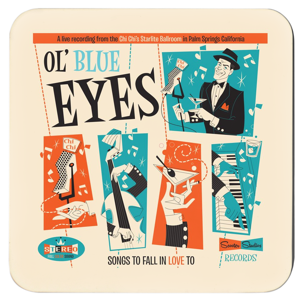 Ol' Blue Eyes Coasters – Art of Scooter