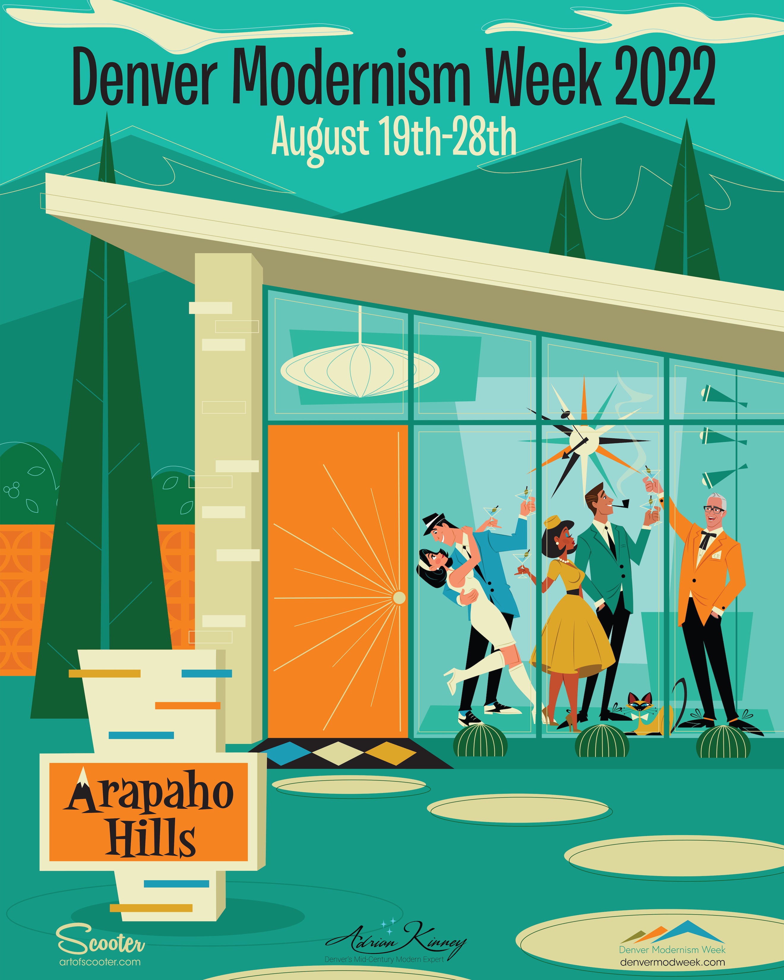 Denver Modernism Week 2022 Poster – Art of Scooter